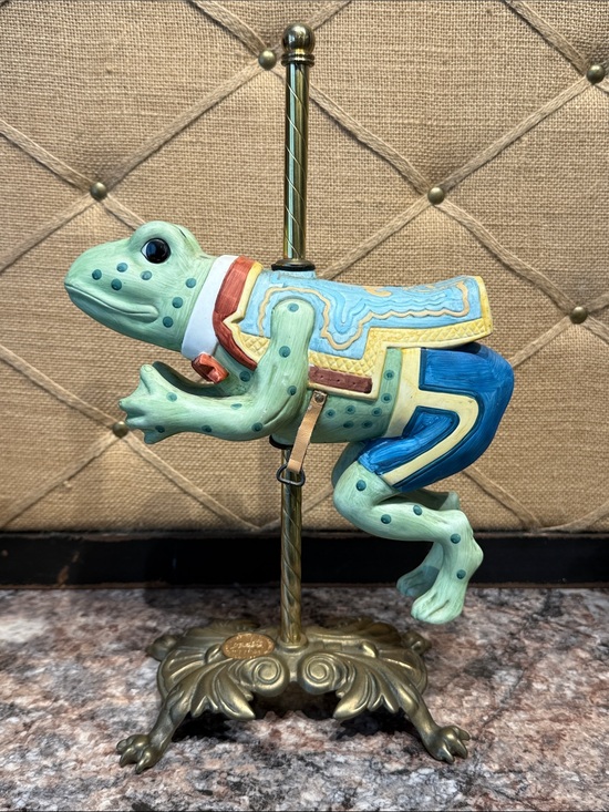 Anerican Carousel | Accents | Tobin Fraley Green Frog Carousel Figurine ...